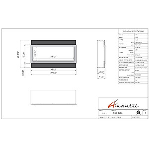 Amantii Slim Outdoor Electric Built-in Electric Fireplace Insert