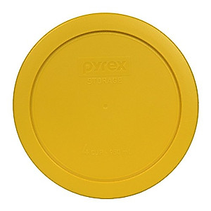 Pyrex (3) 7402-PC 6/7 Cup Blue (3) 7201-PC 4 Cup Butter Yellow (3) 7200-PC 2 Cup Orange Replacement Food Storage Lids Made in the USA