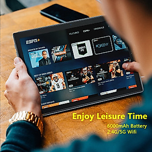 NINTAUS Tablet 10 inch, 5G WiFi Tablet with Android 9.0 OS, Octa-Core Processor Tablet PC, 2GB RAM, 32GB ROM, IPS HD Display, 13MP Front Camera, 6000mAh Battery, Bluetooth, GPS, Grey