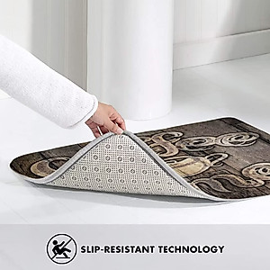 Vintage Kitchen Rug Sets 3 Piece Grunge Lettering Modern Coffee Time and Coffee Cup Retro Wood Farmhouse Floor Mats Washable Doormat Anti Fatigue Non-Slip Kitchen Runner Rugs Bedroom Area Carpet
