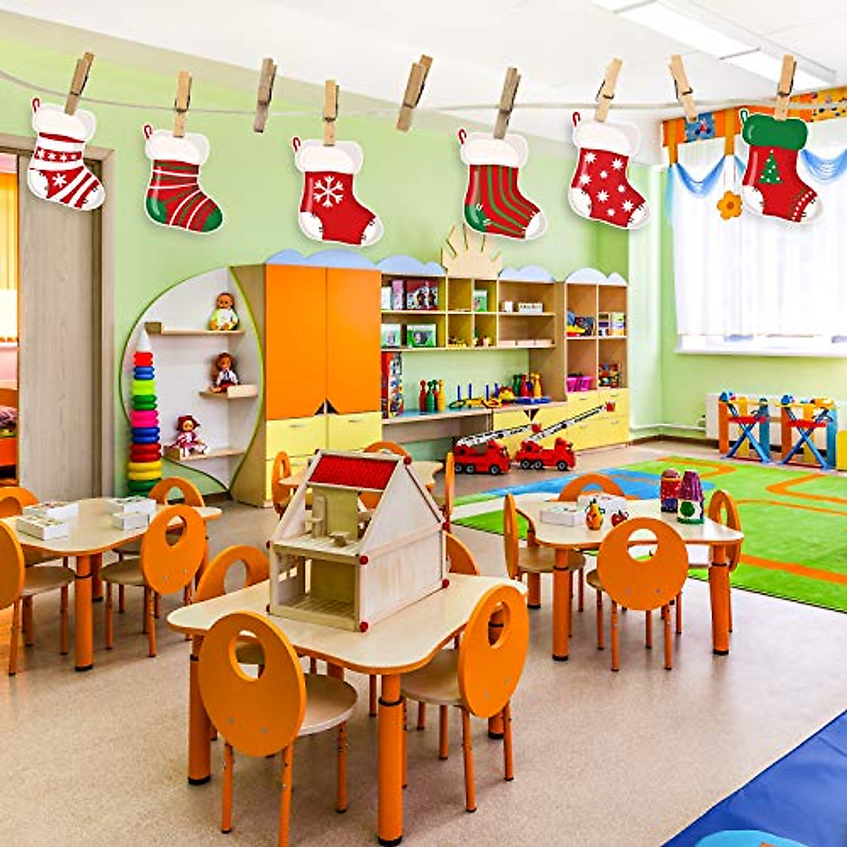 Whaline Colorful Christmas Mini Cut-Outs - 45 Pieces