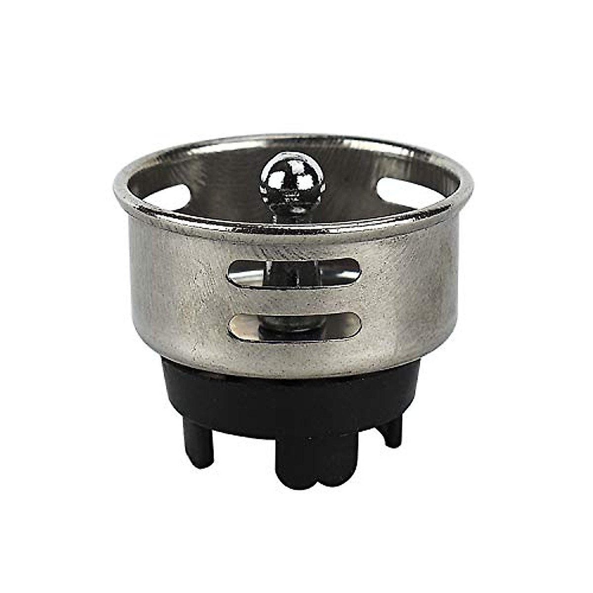 Keeney 878PC Stainless Steel Junior Duo Bar Sink Strainer with Basket, Fits 2-Inch or 2-1/2-Inch Openings, Polished Chrome