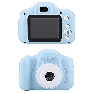 AMONIDA Kid Camera, 2.0 inch Toy Camera Kid Video Camera IPS Multi-Language Mini for Scenery Photography for Kids for Children(Blue, 12)