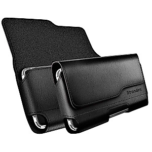 Stronden iPhone SE (2022, 2020) iPhone 8 iPhone 6S 7 Belt Case with Clip, Leather Belt Clip Case Holster Pouch Cell Phone Holder (Fits Otterbox Symmetry Case On)