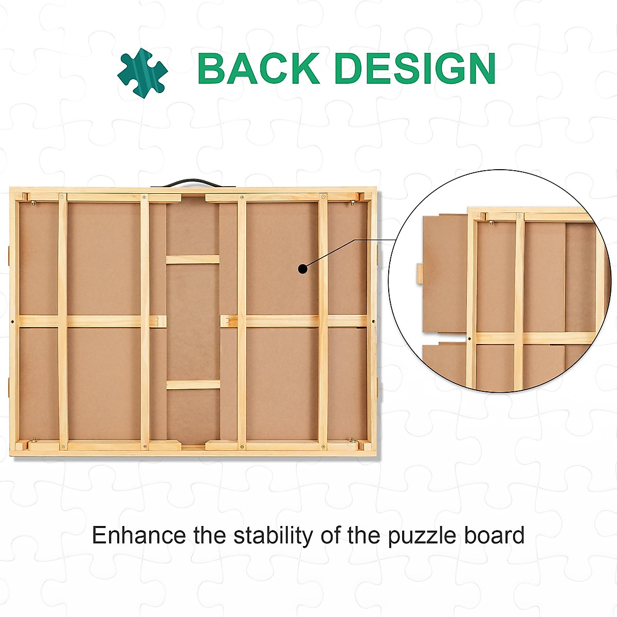 ALL4JIG 1000PCS Adjustable Jigsaw Puzzle Board with 4 Drawers & Cover| 3-Tilting-Angle Jigsaw Wooden Puzzle Table for Adults| 21'' X 29" Puzzle Easel|Portable Puzzle Table with Legs