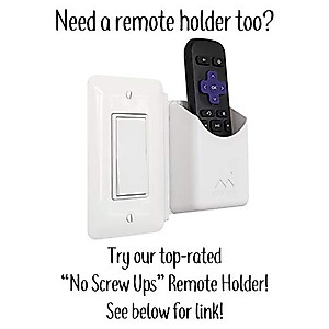 The No-Screwups Key Hook Organizer by Mount Genie (White, 1-Pack): Wall Mount with No Damaging Screws or Tape. Installs in Seconds on Any Light Switch. Great for Entryway, Mudroom, Kitchen, Office