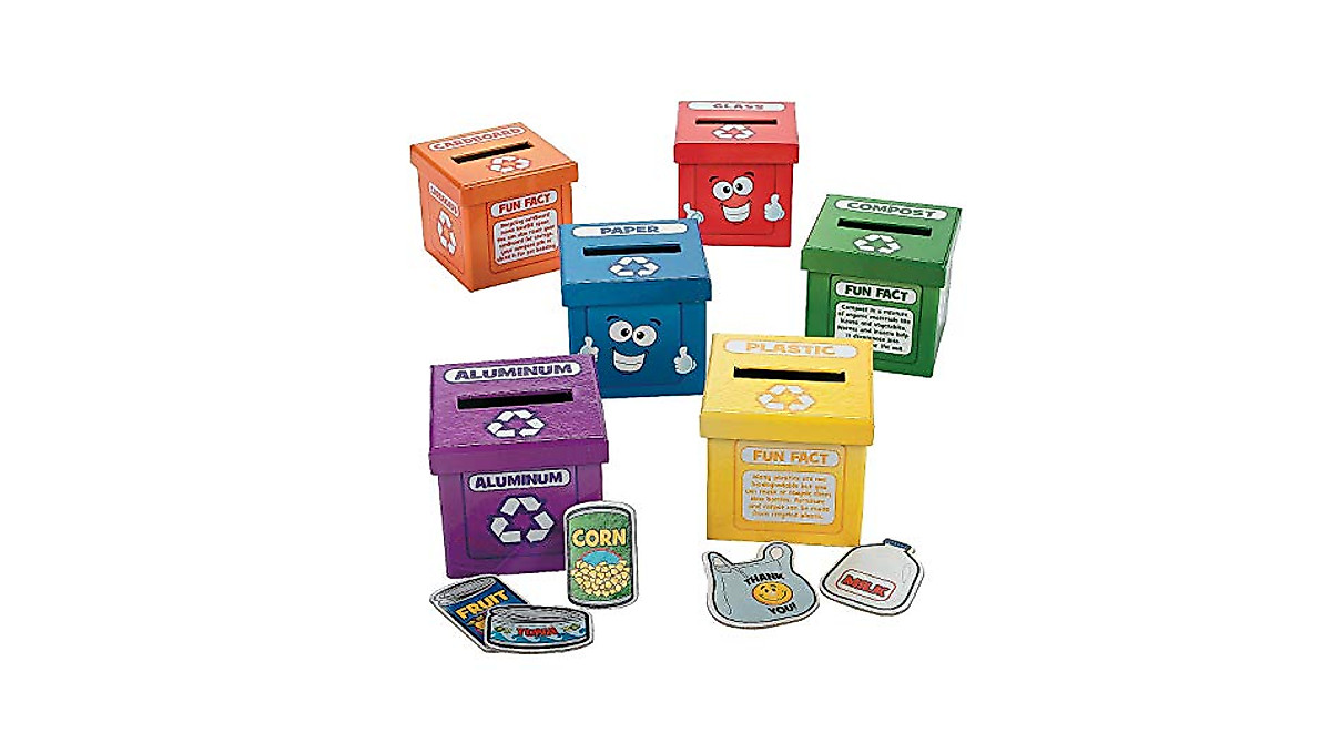 Fun Express Learn to Recycle Activity Boxes for Kids - Educational Sets