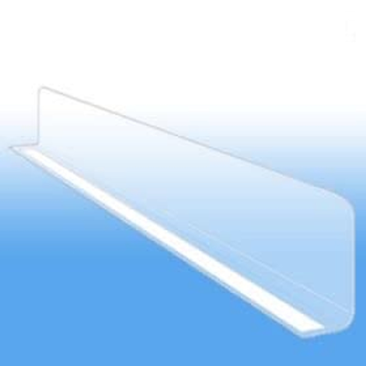 Clip Strip Brand Clear Plastic Retail Shelf Dividers | Pack Size: 50 | Dimensions: 1" H x 15-9/16" L | 15 mil Thick | Includes Adhesive Mount | Crystal Clear PVC Retail Shelf Separator