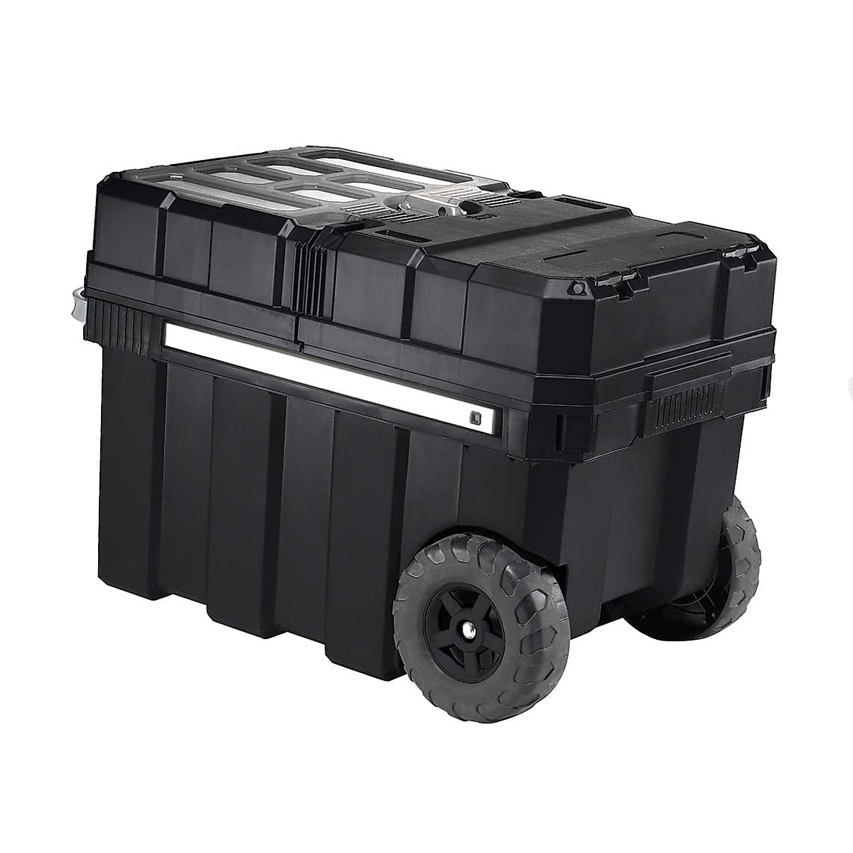 WILADU 24in Rolling Tool Box, Portable Black Resin Toolbox