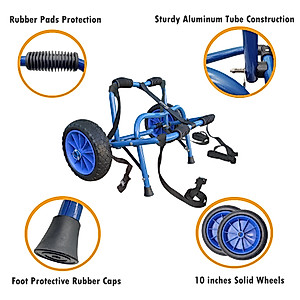 Newcod Kayak Cart, Kayak Dolly with 10" Airless Tire for Carrying Kayak Canoe SUP Paddle Board