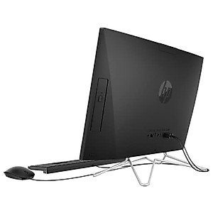 HP 2022 22'' All-in-One AIO FHD IPS Desktop Dual-Core AMD Athlon Silver 3150U 8GB DDR4 RAM 256GB M.2 NVMe SSD HDMI RJ45 WiFi AC BT Webcam Speaker DVD Black Windows 10 Pro w/RE Accessories