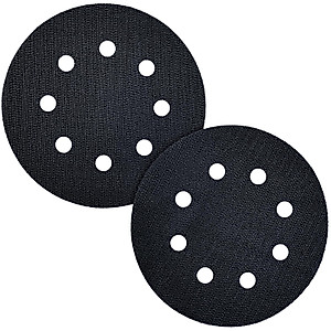 2 Pack 5 inch 8 Hole Premium Hook and Loop Pad Saver for Random Orbital Sanders notably extends The Backing pad´s Lifetime,Multi Hole Pad Protector