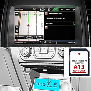Latest 2022 A13 SD Navigation Map Card, US and Canada Synchronized Navigation System Map Update, Ford/Lincoln A13 SD Navigation Card, Latest US and Canada Maps|GM5T-19H449-AG