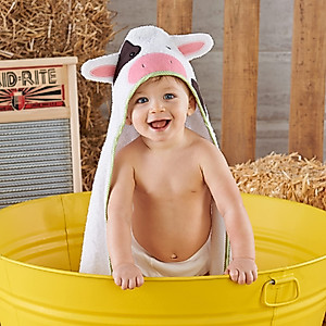 Baby Aspen "Utterly Adorable Cow Hooded Towel/Baby Robe, 0-9 Months