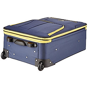 Rockland Journey Softside Upright Luggage Set, Expandable, Navy, 4-Piece (14/19/24/28)
