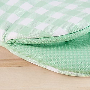 KitchenAid Gingham Mini Oven Mitt 2-Pack Set, Pistachio Green, 5.5"x8"