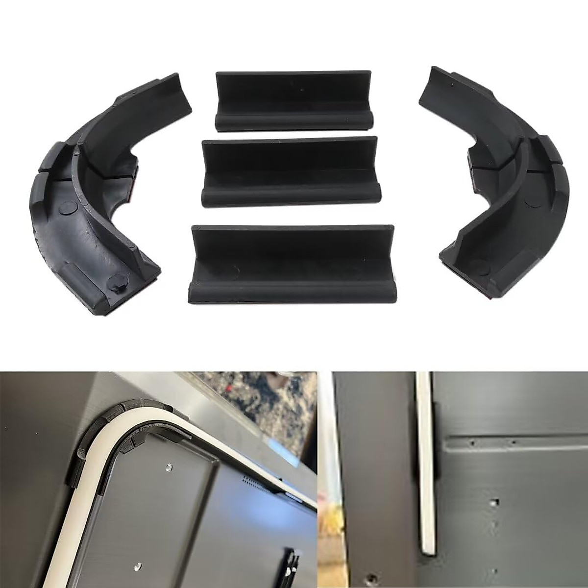 5Pcs 2024 Version Black Light Strip Mounting Bracket for Hue Play Gradient Lightstrip for Flat and Non Flat Back of TV