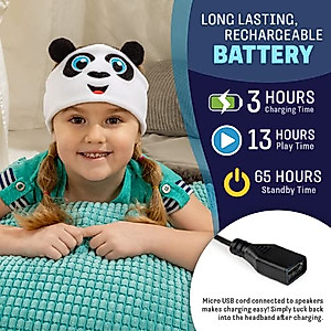 CozyPhones Kids Headphones, Headband Earphones for Children Baby & Toddlers 1-3, Stretchy & Comfy Travel Accessories - Wireless - Brown Puppy Dog