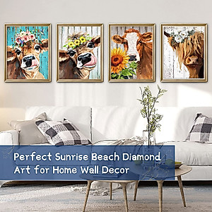 GemZono 4 Pack Diamond Painting Kits for Adults DIY 5D Diamond Art Paint with Round Diamonds Full Drill Cow Gem Art Painting Kit for Home Wall Decor Gifts(12x16inch/30×40cm)