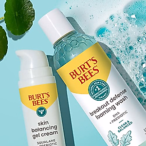 Burt’s Bees Foaming Face Wash, BHA Breakout Defense Cleanser for All Skin Types, Washes Away Impurities & Excess Facial Oil, With a Prebiotic, 8 Oz.