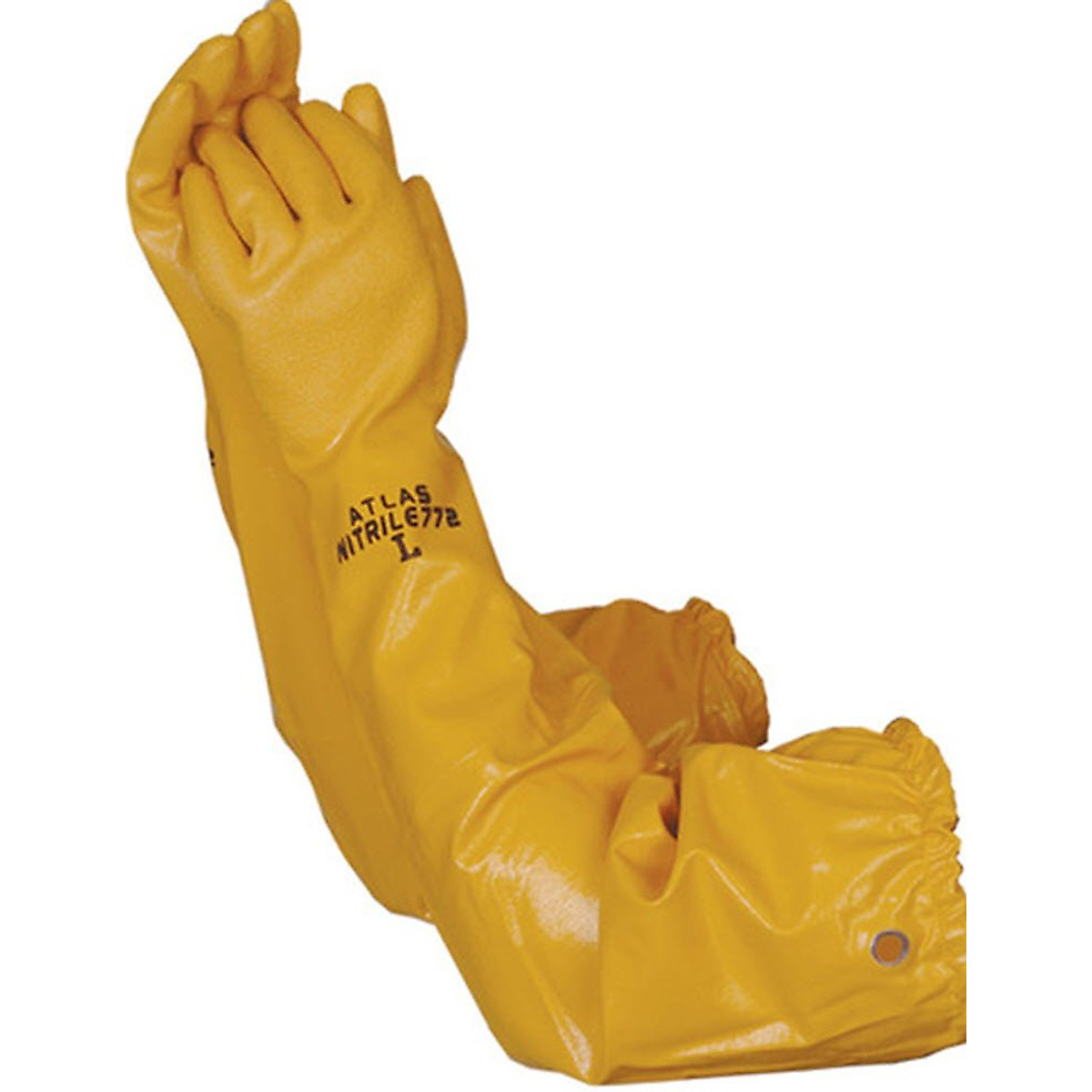 Atlas Glove WG772L 26-Inch Long Sleeve Nitrile Coated Cotton Lined Work Gloves, Large