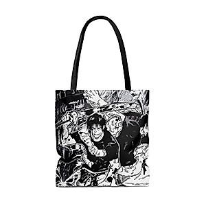 Toji Aesthetic & Megumi Tote Bag for Women and Men Beach Bag Shopping Bags School Shoulder Bag Reusable Grocery Bags