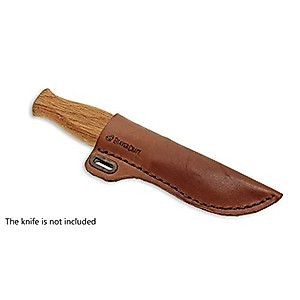 BeaverCraft Knife Leather Sheath SH1 6" x 2.4" Fixed Blade Knife Leather Sheath for Fixed Blade Knives Belt Fits up to 3.5" Blade Knives Genuine Brown Leather Case