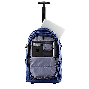 Victorinox VX Sport Wheeled Cadet Backpack With Pass Thru Sleeve, Blue, 20.9-inch