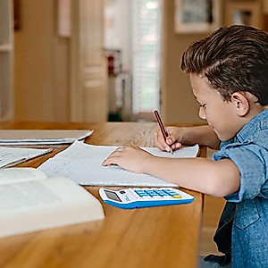 Calculators Desktop, Two Way Power Battery and Solar Desk Calculator, Big Buttons Easy to Press Used as Office Calculators for Desk, 12 Digit Adding Machine Calculators Large LCD Display(Blue)