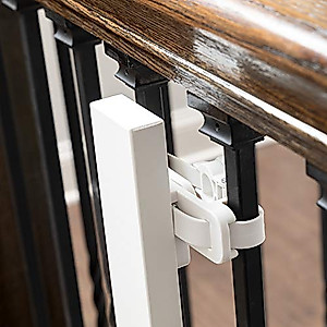 Qdos Universal Stair Mounting Adapter for All Baby Gates | White | Universal Solution for Gate Installation on Banisters and Spindles - No Screws in Banister - Works with All Gates - Easy Installation