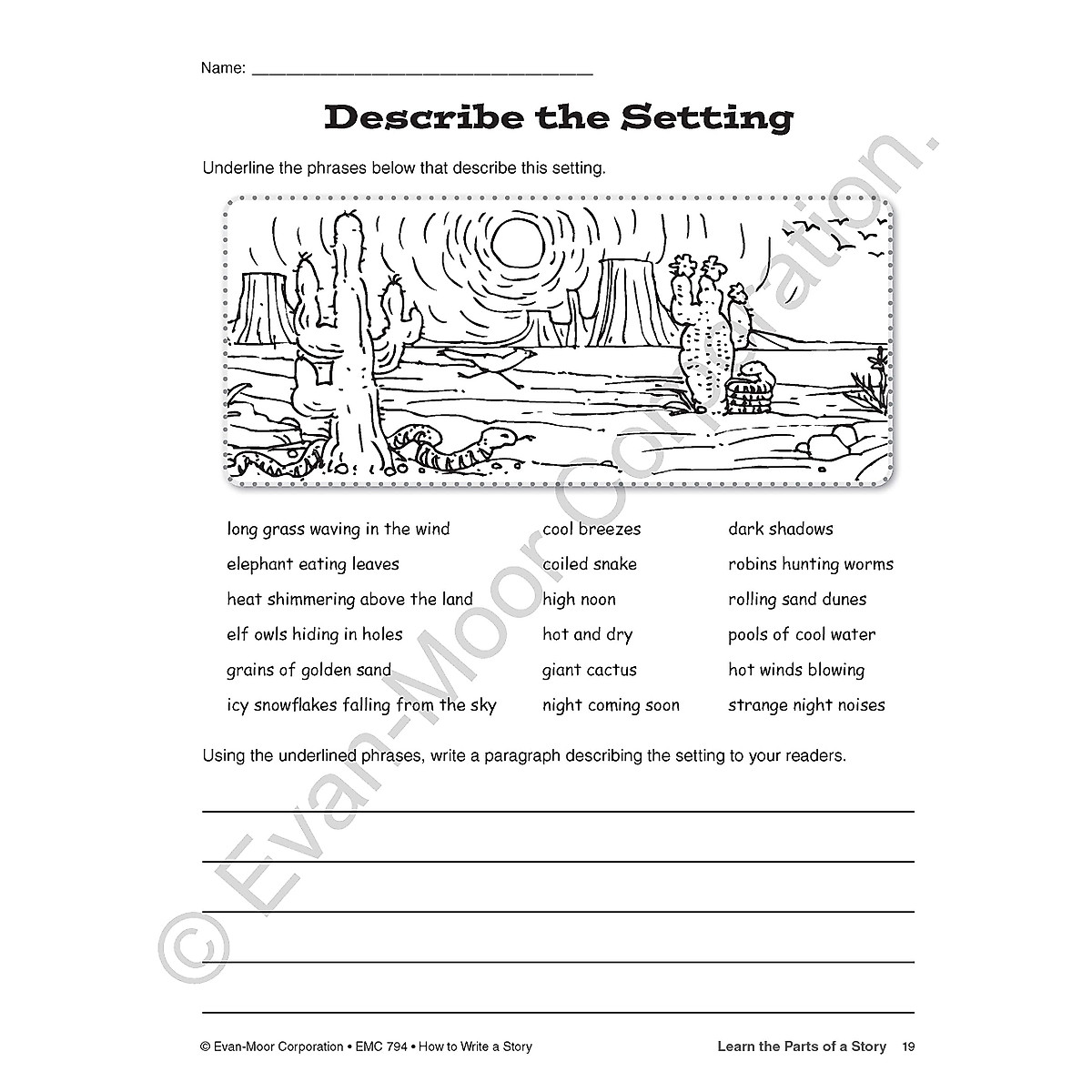 How to Write a Story, Grades 4-6+