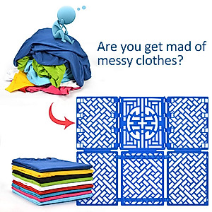 BoxLegend Shirt Folding Board t Shirts Clothes Folder Durable Plastic Laundry folders Portable Folding Boards for Travel Blue