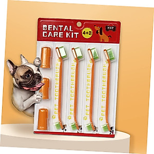 Hohopeti 1 Set Pet Toothbrush Pet Dental Brush Toothbrushes for Dogs Dog Dental Care Kit Cat Toothbrush Cat Finger Toothbrush Cat Teeth Toothbrush Dog Toothbrush Pp Oral Care Clean