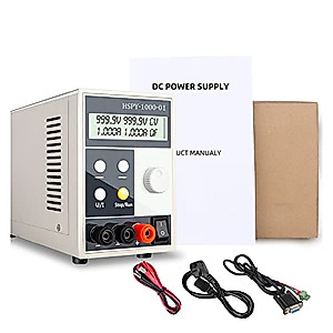 DC Power Supply, 1000V 0.1A 1A 4-Digits DC Lab Switching Power Supply Laboratory High Precision Adjustable 0.01V 0.001A Programmable Bench Source,Electroplating DIY(1000V 0.2A)