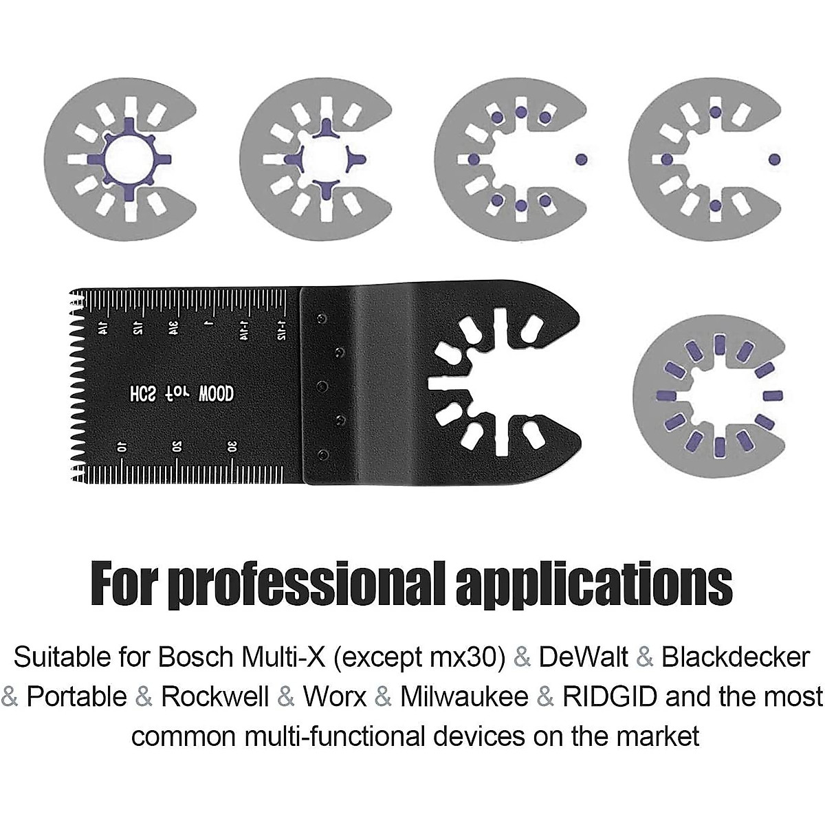 20 PCS Oscillating Saw Blades,Metal Wood Oscillating Multitool Quick Release Saw Blades Compatible with Dewalt Porter Cable Black & Decker Bosch Craftsman Ridgid Ryobi Makita Milwaukee Rockwell