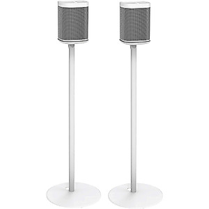 ynVISION.DESIGN Fixed Height Floor Stands Compatible with Sonos One, One SL, and Play:1 Speaker | 2 Pack | YN-ONE Pair (White)