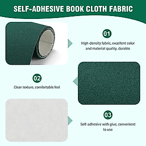 4 Pcs 40 x 16 Inches Book Cloth Fabric Surface and Paper Backed Close Weave Book Binding Cloth for Scrapbooking Album DIY Crafts, 4 Colors (4Colors C)