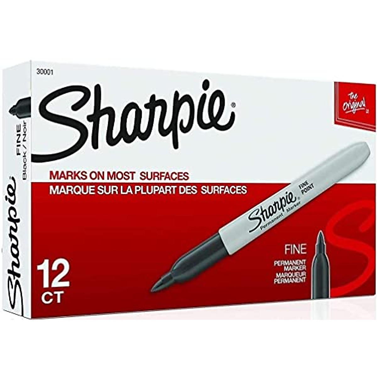 Black Permanent Markers - Black Permanent Marker - Fine Point Marker - Fine Tip Permanent Marker - Black Markers - Magic Marker - School And Office - 12 Pen Markers - Dean Products
