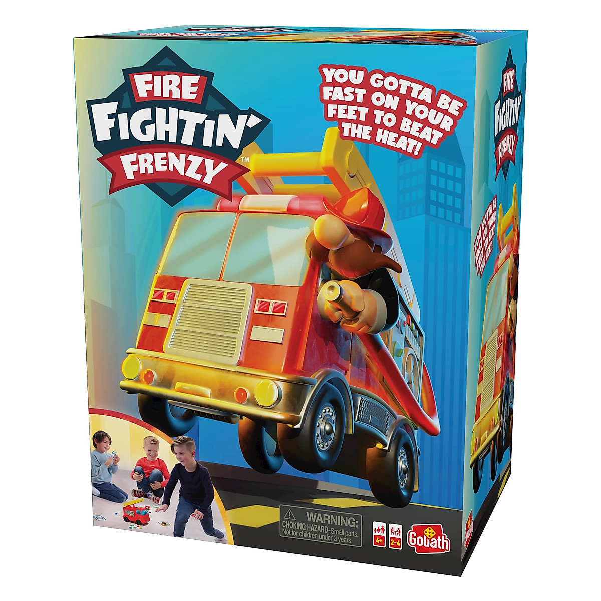 Goliath Fire Fightin' Frenzy Game - Fast-Paced Active Floor Play with Realistic Firetruck Action - Ages 4 and Up, 2-4 Players
