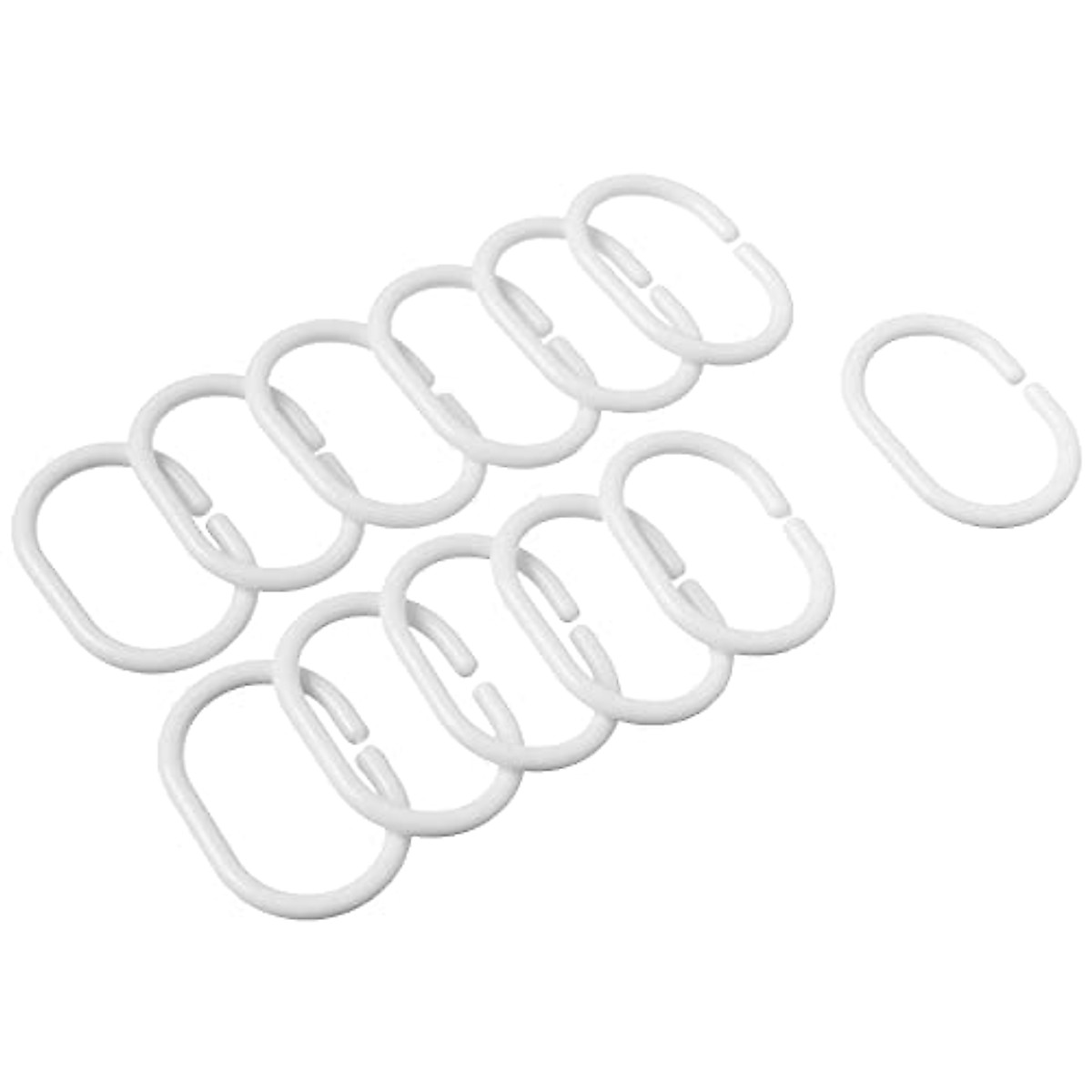 Amazon Basics Water Resistant 8-Gauge PEVA Shower Curtain Liner with Metal Grommets and Plastic Shower Hooks - 72" x 72", Clear