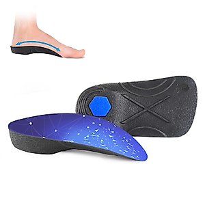 Arch Support, 330+ lbs Plantar Fasciitis Insoles, 3/4 Length Orthotic Inserts for Women & Men Heel Pain, Flat Feet,Heavy Duty Strong Support Pain Relief for Walking Running