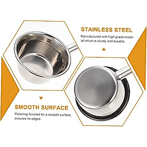 LIFKICH Long Handle Water Spoon Stainless Steel Serving Spoons Portable Bathtub Punch Ladle Wine Dipper Bath Rinse Cup Ladels and Spoons Soup Ladle Soup Scoop Kitchen Ladle Washed Shampoo