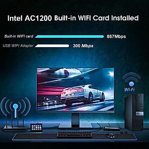 Dell OptiPlex 5040 Desktop with 24-inch Monitor, Intel i7-6700 3.4GHz, 16GB RAM, 256GB M.2 SSD + 1TB HDD, Windows 10 Pro - Refurbished