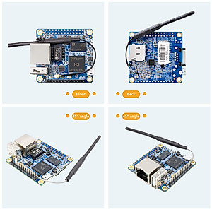 Orange Pi Zero 512MB Developed Board, H2+ Quad-Core Open-Source Single Mini Single Board Computer (512MB ram, Zero+Case+Heat Sink+Power+16G SD+Expansion Board)