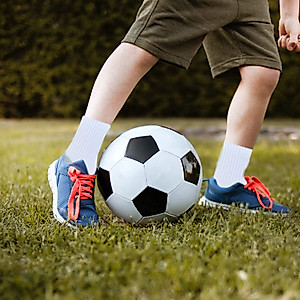 JAMEGIO Boys' Crew Socks 6 Pairs Cotton Athletic Socks for Toddlers Boys Girls(2-4 T)