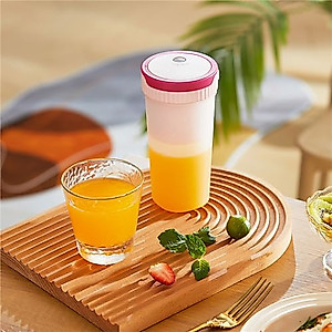 JzcsdkSIL Portable Home Orange Press Fruit Juicer Cup Popular Electric USB Blender Rechargeable Travel Juicer Handheld Maker Personal Blender Cup Compact-fruit