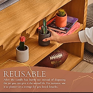 Scented Candles for Home Scented Aromatherapy Candle for Women, All-Natural Non-Toxic Soy Candle Gift in Concrete Jar, 7 Oz (Soho Regency)