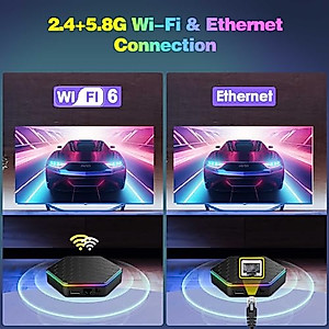 TV Box Android 11.0 4GB RAM 64GB ROM S905W2 Quad-Core 64bit Cortex-A35 2.4G/5.8G WiFi OTA Update UHD 4K TV Box HDR10+ BT5.0 USB3.0 HDMI 2.1, Android Box 2023