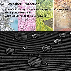 Electric Tongue Jack Cover, Heavy Duty 300D Oxford Fabric Waterproof Tongue Cover for RV/Camper/Travel Trailer/Plug Protector，Universal Electric Power Tongue Jack Cover(10''Lx5''Wx14 H)