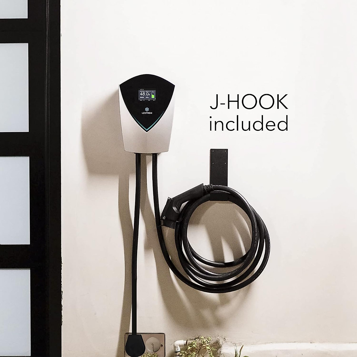 Lectron V-Box 48 Amp Electric Vehicle Charging Station - Powerful Level 2 EV Charger (240V) with NEMA 14-50 Plug/Hardwired - Energy Star and ETL Certified for J1772 EVs